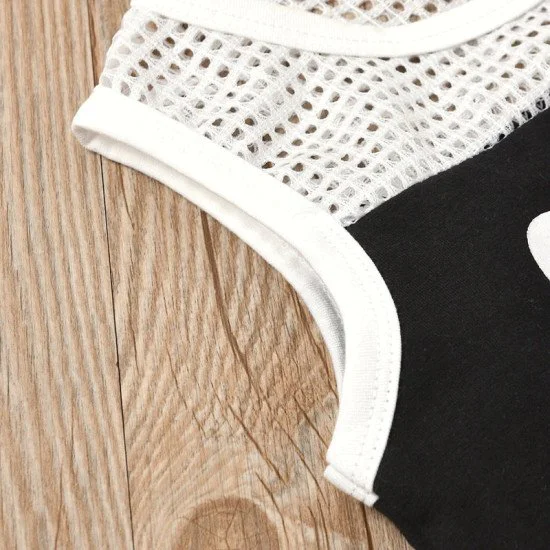 Summer mesh girls sports vest suit